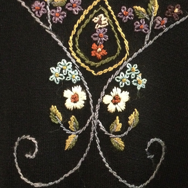 Embroidered Sweater - Etsy