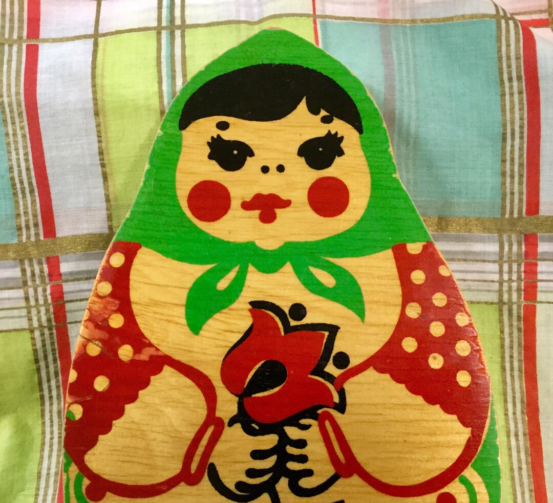 Matryoshka Doll Plaque-panel Wall Art/russian? Polish? Wood Folk Art ...