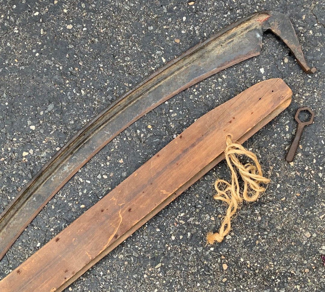 1920s Antique Hand Tool Scythe-sickle Blade Replacement/metal W/wood ...