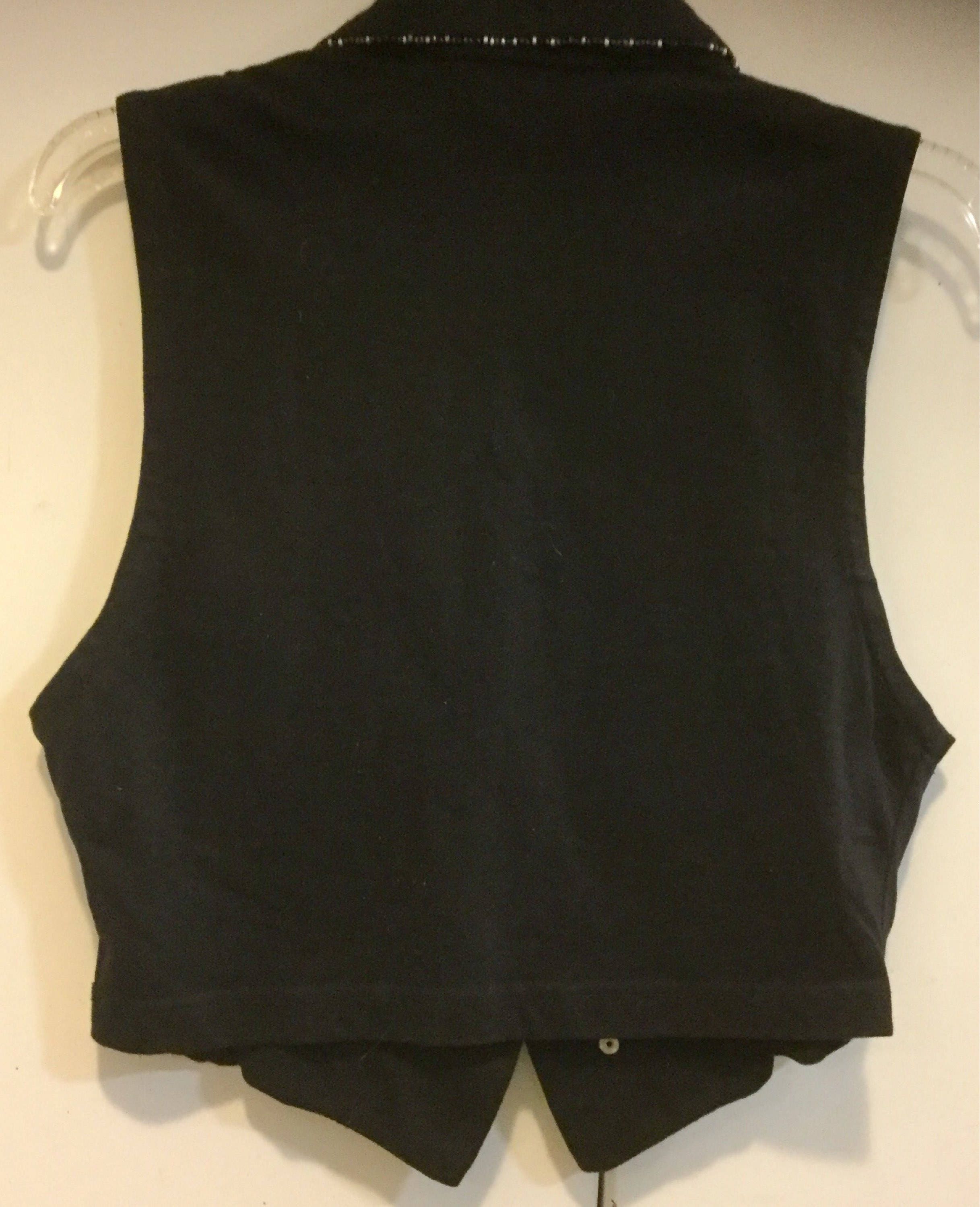 1970s Black Beaded Vest Rhinestone Bedazzled Disco Bejeweled - Etsy