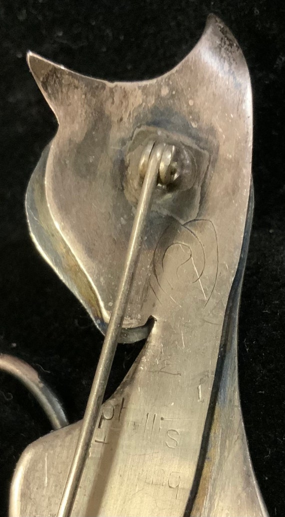 Sterling Silver Cat Pin/Phyllis Sterling/Signed Phyll… - Gem