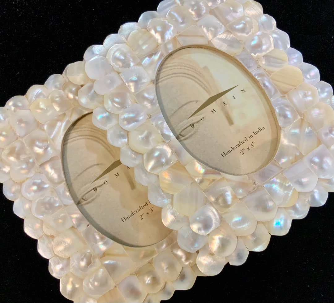 MOP Shell Photo Frame SET by Domain/nwot/tabletop/easel Back/small ...
