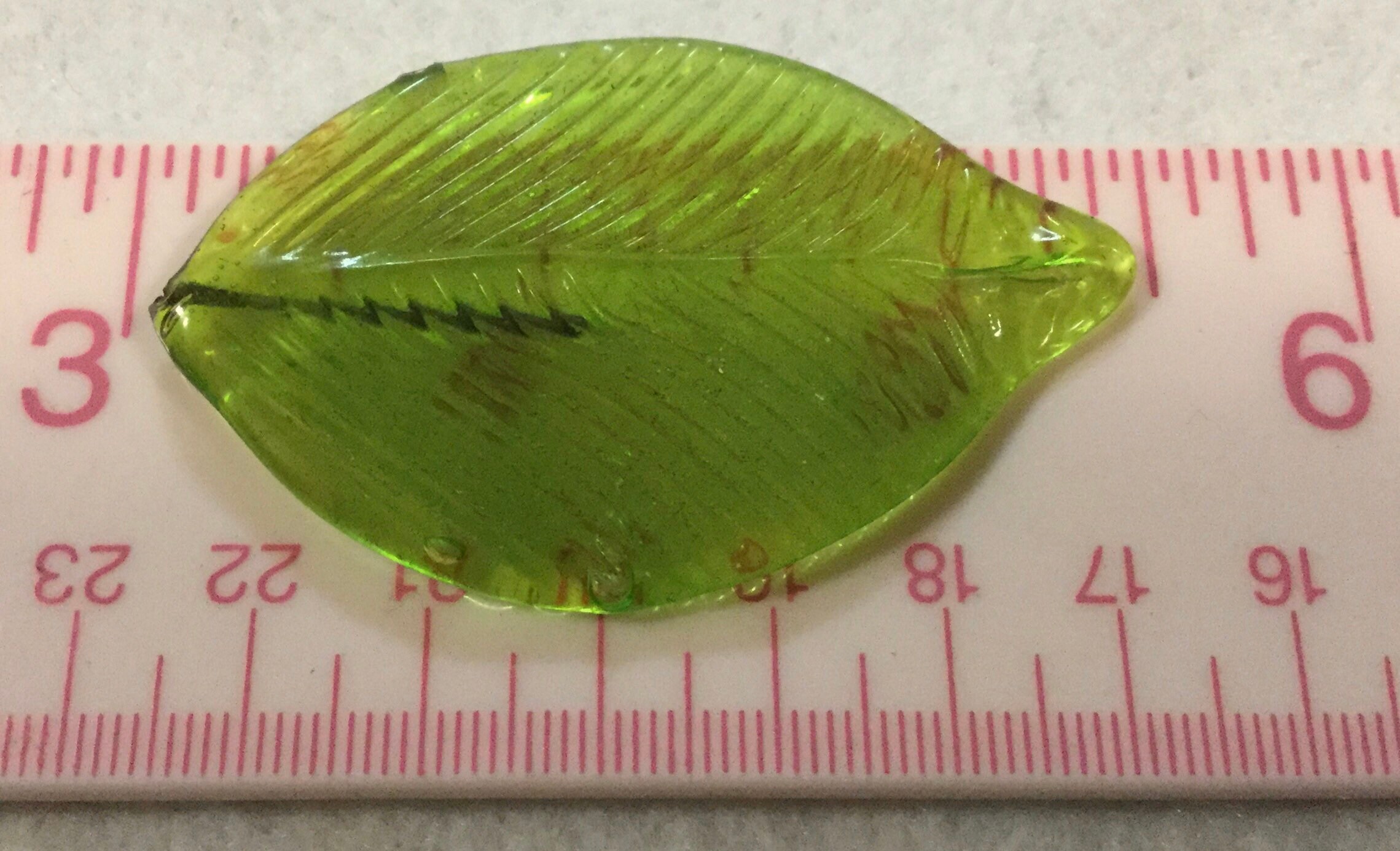 Blown Glass Leaf 7 Piece Floral Leaves Green Pressed Handmade | Etsy