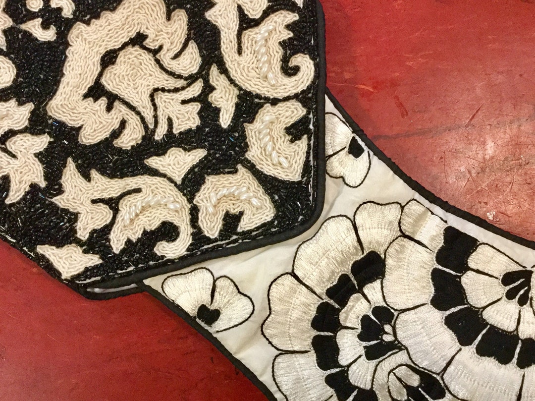 Beaded Christmas Stocking/embroidered/wayne Kleski Katherines ...