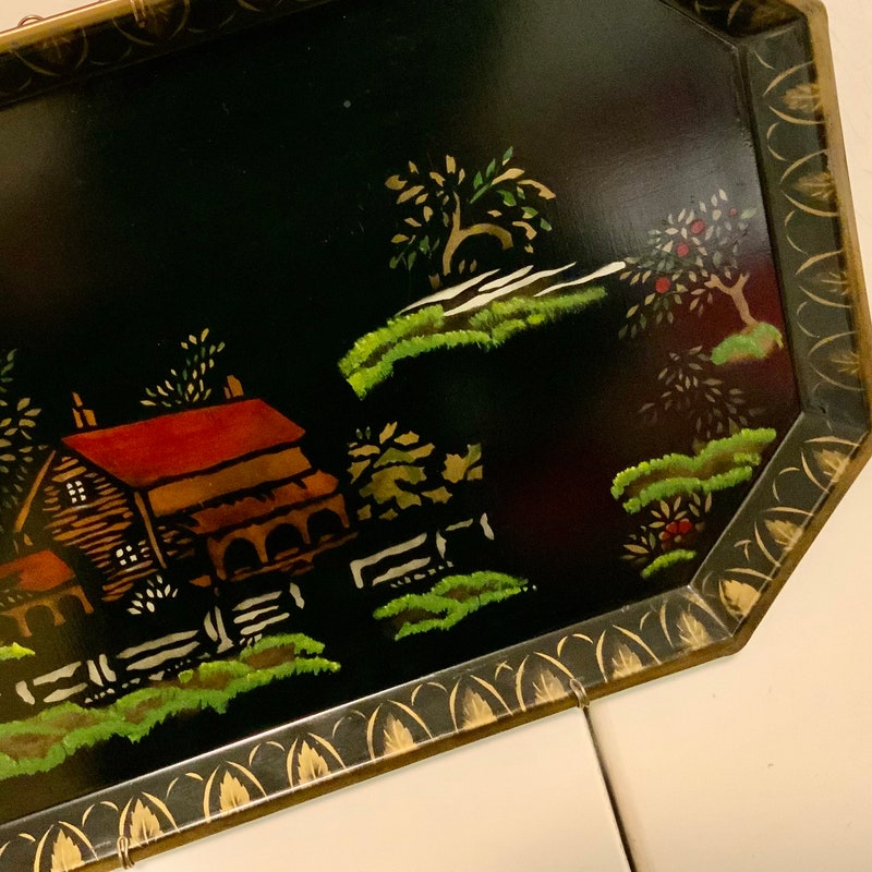 Vintage Tole Tray - Etsy