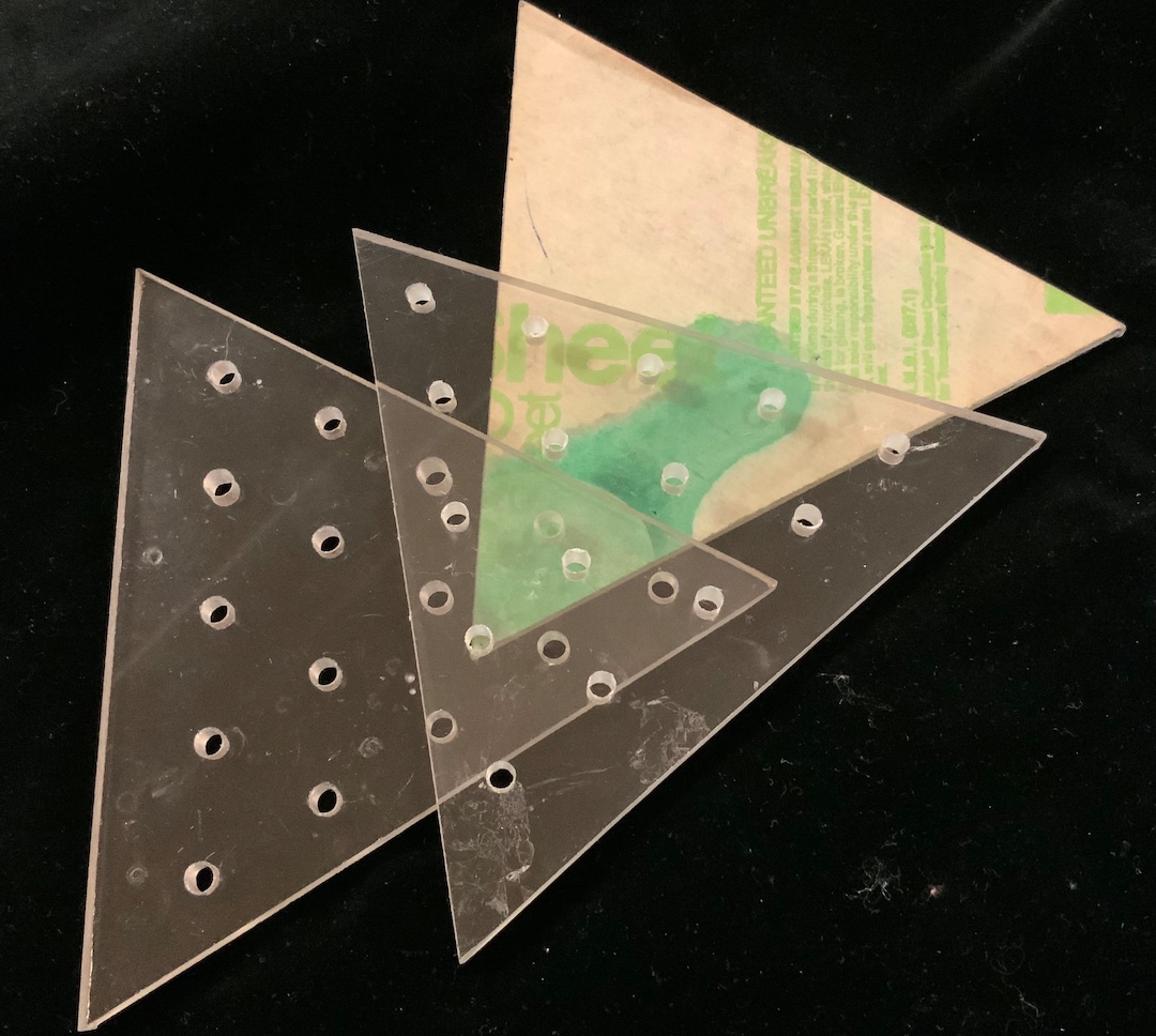 Game Piece Plexiglass Triangle/1/4” X 5 1/4”w/drilled Holes & Un ...
