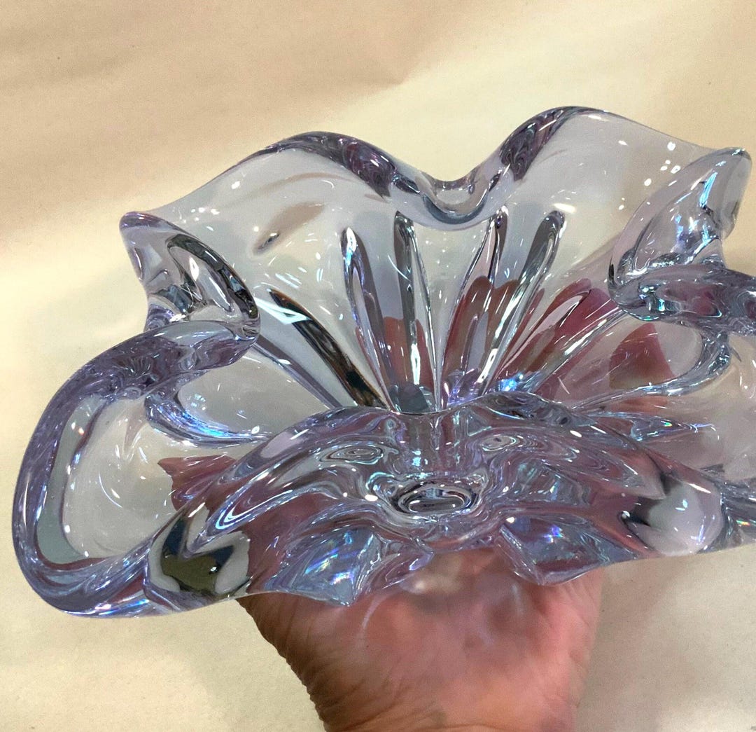 Tiffin Alexandrite Neodymium Art Glass Dish-bowl-ashtray/purple-blue ...