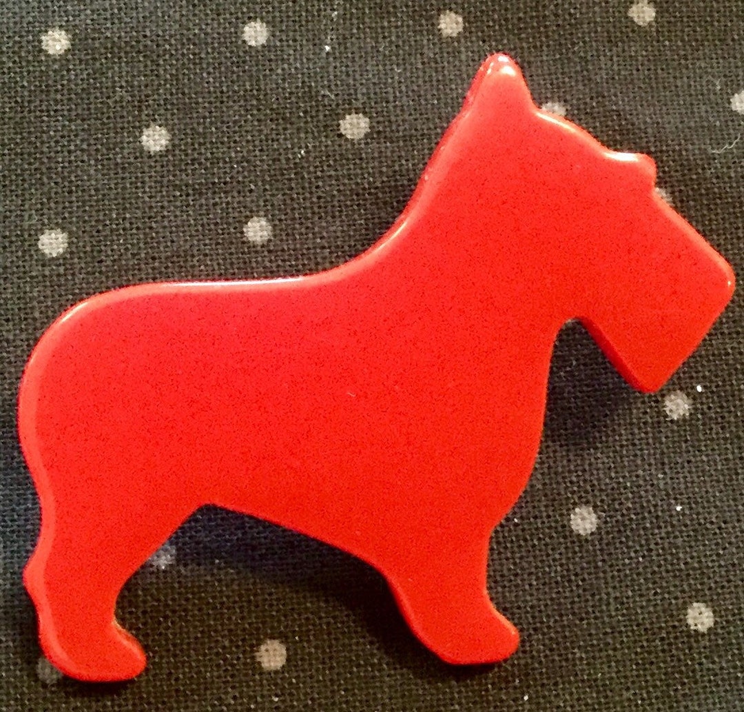 Dog Pin Brooch/scottie-scotty Dog/red Scottish Terrier Animal/bakelite ...