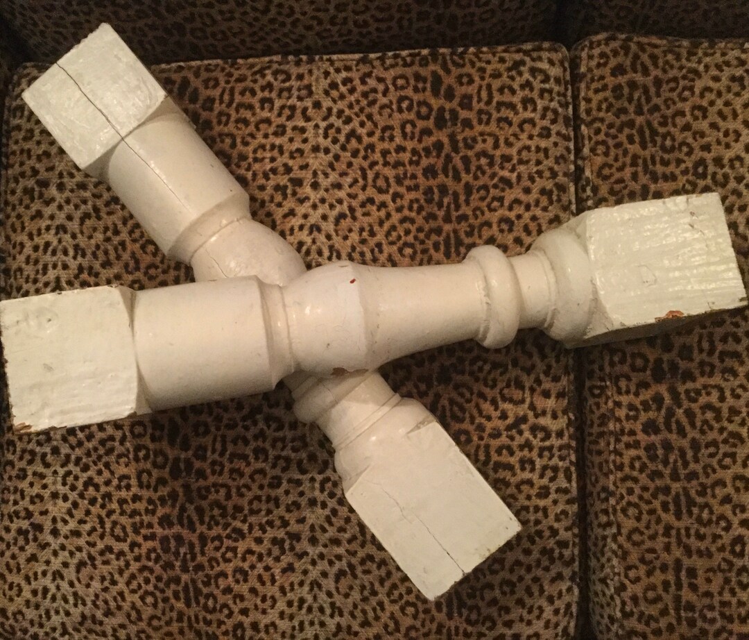 White Wood Post Architectural Salvage/reclaimed Spindle-baluster-column ...