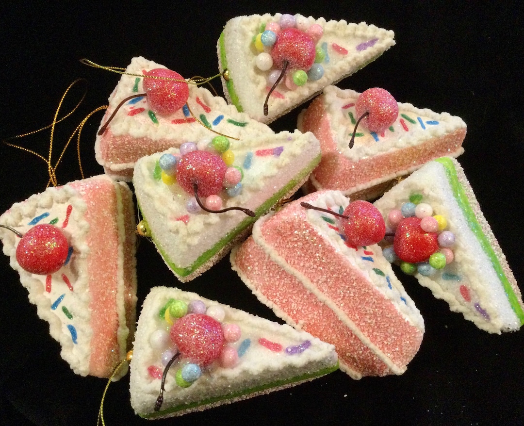 Faux Cake Slice Ornament/fake Bakery Display Prop/sugar Coated ...