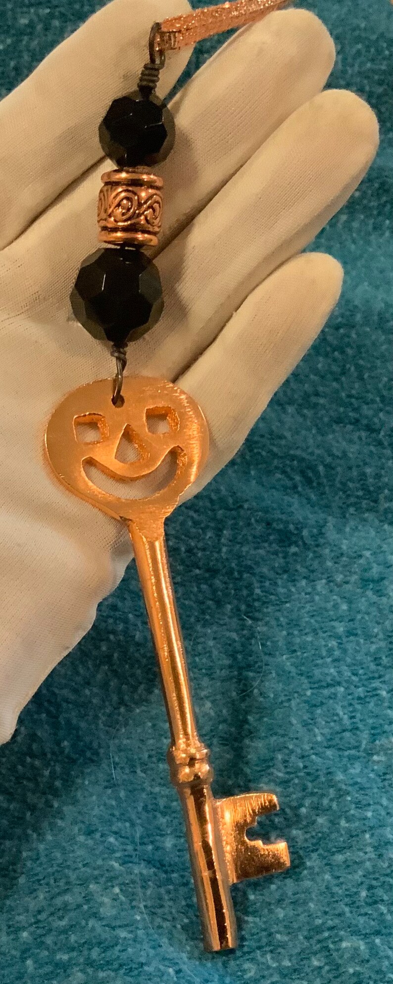 Halloween Key Ornament/copper Skeleton - Etsy