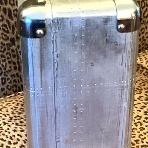 Metal Suitcase-briefcase-storage Box/silver Aluminum-clad/felt Lined ...
