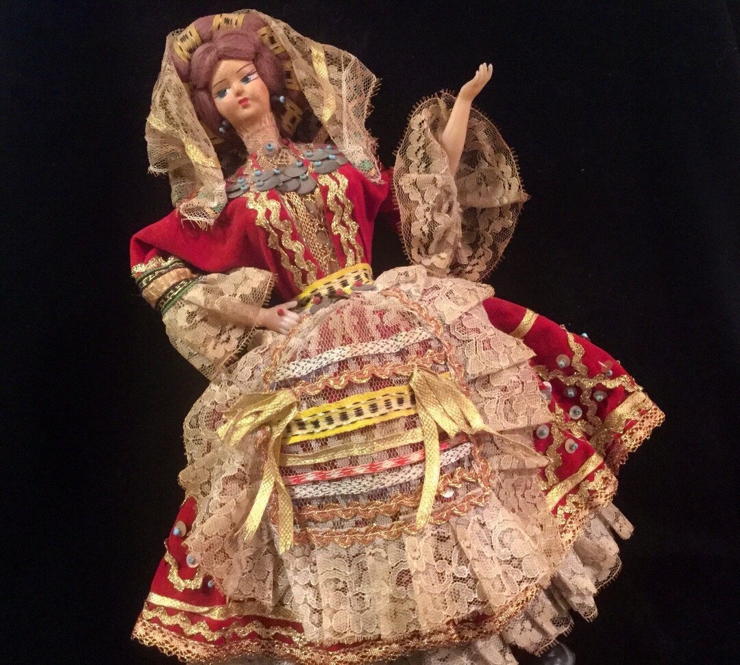 Greek Doll Souvenir/beaded Greece Traditional Costume/international ...