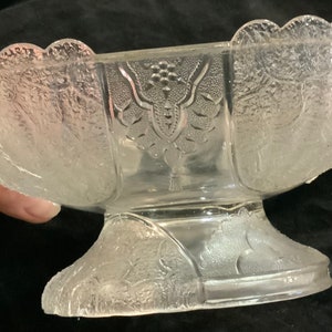Glass Compote/pressed Glass/eapg/duncan & Miller Glass Co/shell Tassel ...