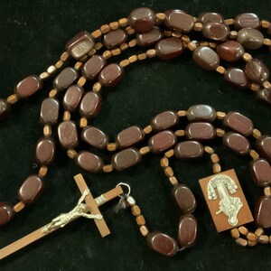 XL Wood Rosary Prayer Beads/religious Catholic Rosary/large-jumbo Brown ...