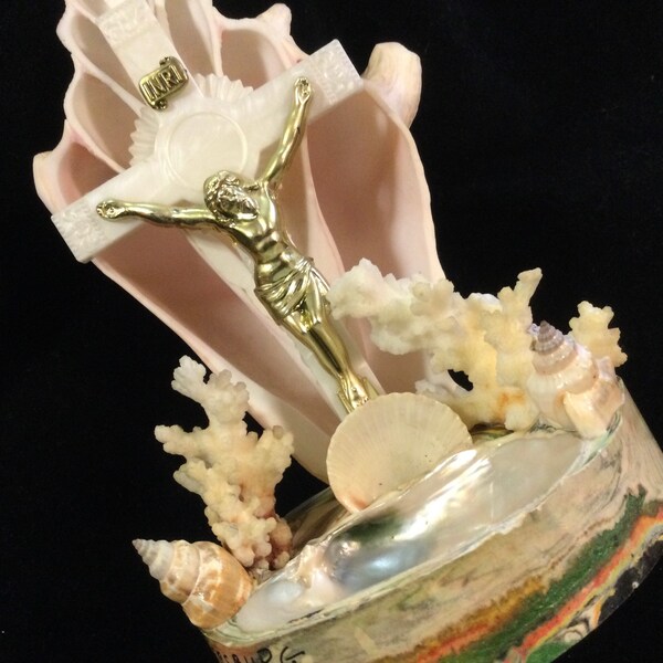 Seashell Cross - Etsy