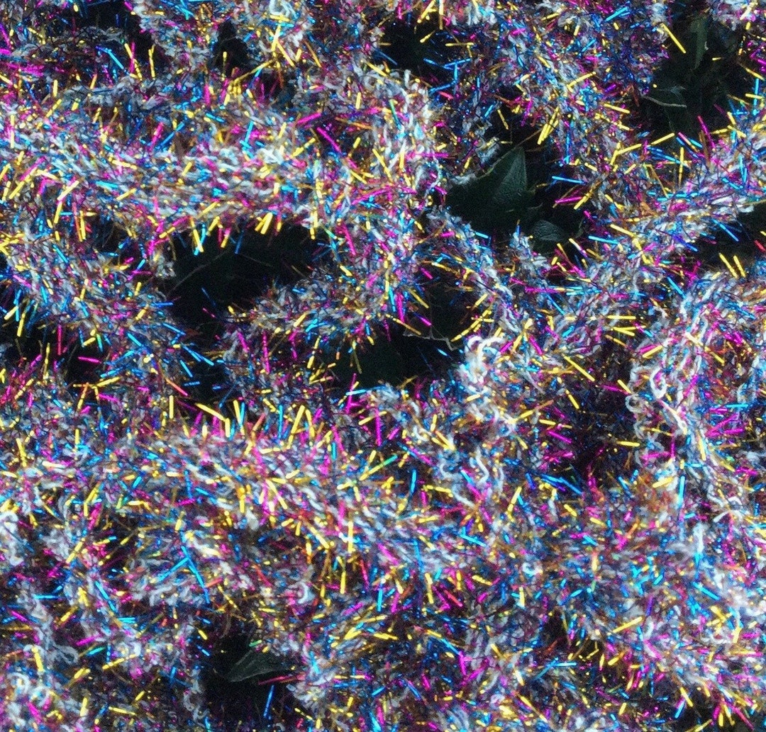 Felted Wool Garland-swag-ornament/rag Sweater Scraps/metallic/glitter ...