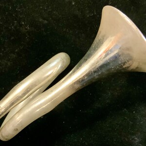 Mercury Glass Trumpet Christmas Ornament/musical Horn/silver Blown ...