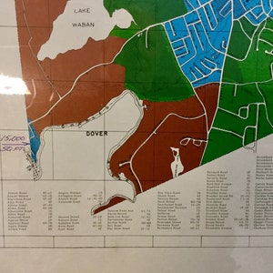 1962 Wellesley MA Map/city Zoning Map/colored/unframed/genuine - Etsy