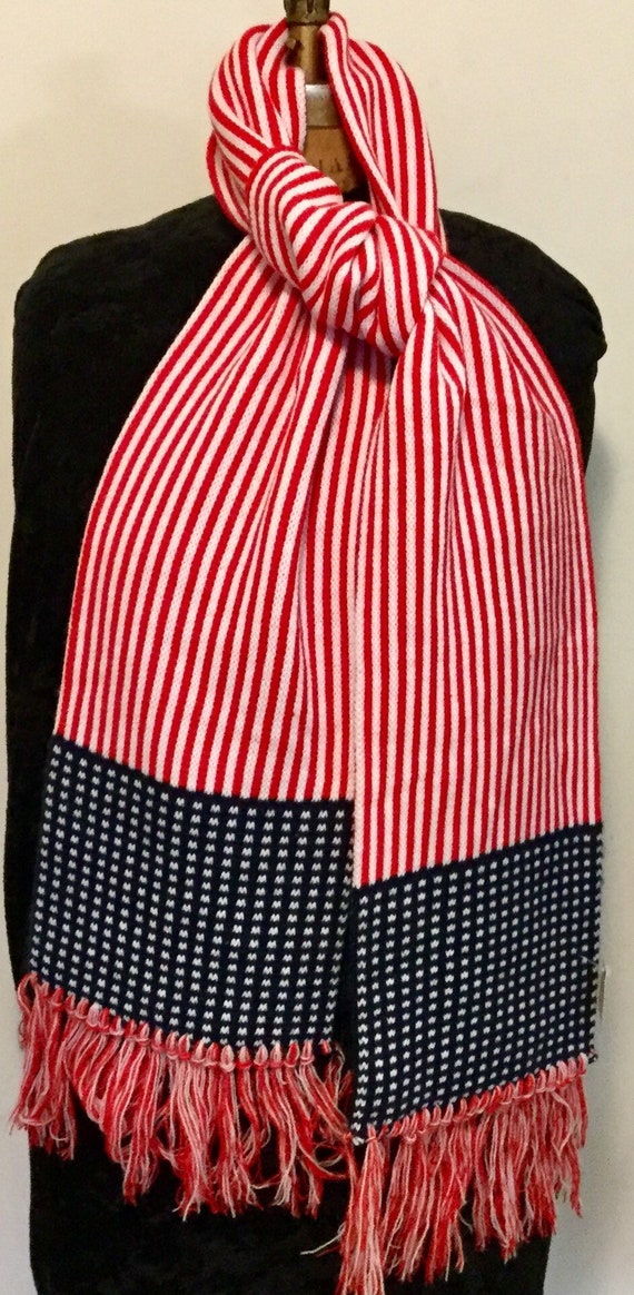 Flag Scarf/Patriotic USA America Red-White-Blue Stars… - Gem