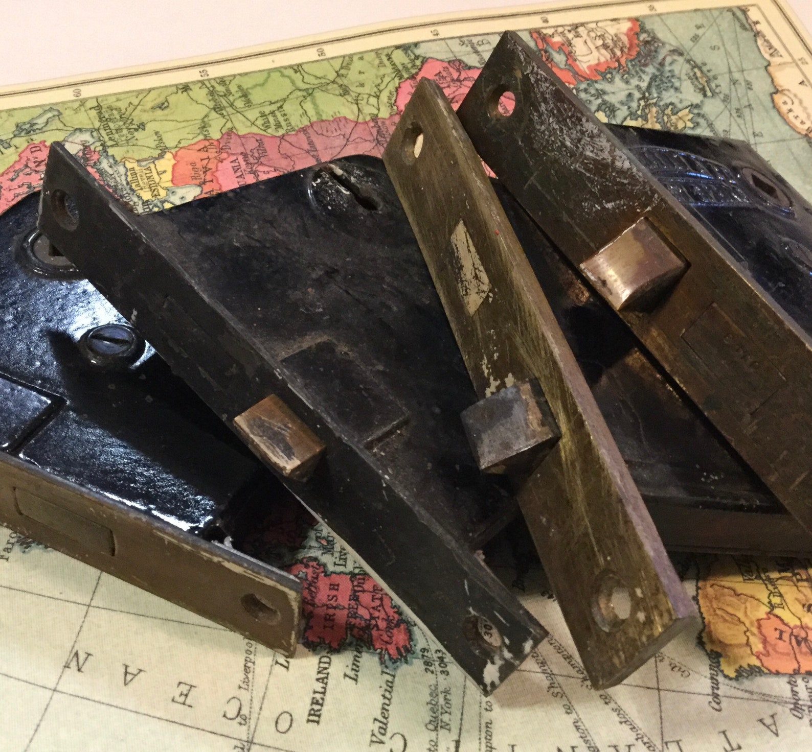 Antique Mortise Door Lock Hardware sargent Metal/brass | Etsy