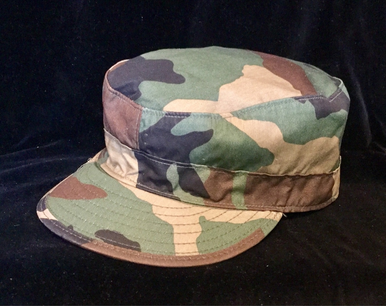 US Army BDU Patrol Hat Cap Field Fatigue Camouflage Woodland - Etsy