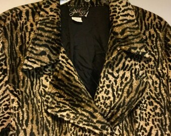 Tiger Print Coat - Etsy