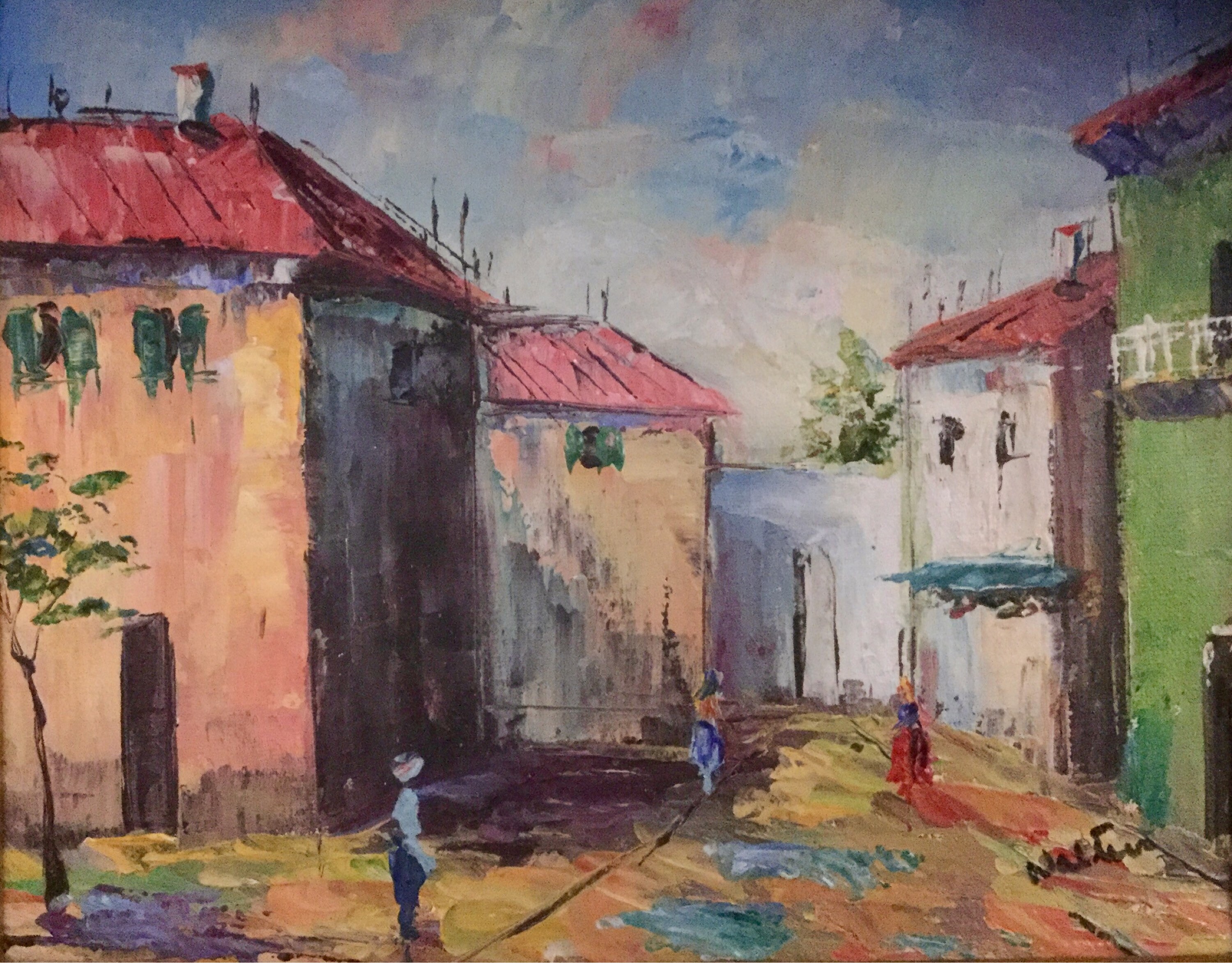 Oil Old abandoned vilage Small oil painting original artwork Painting ...