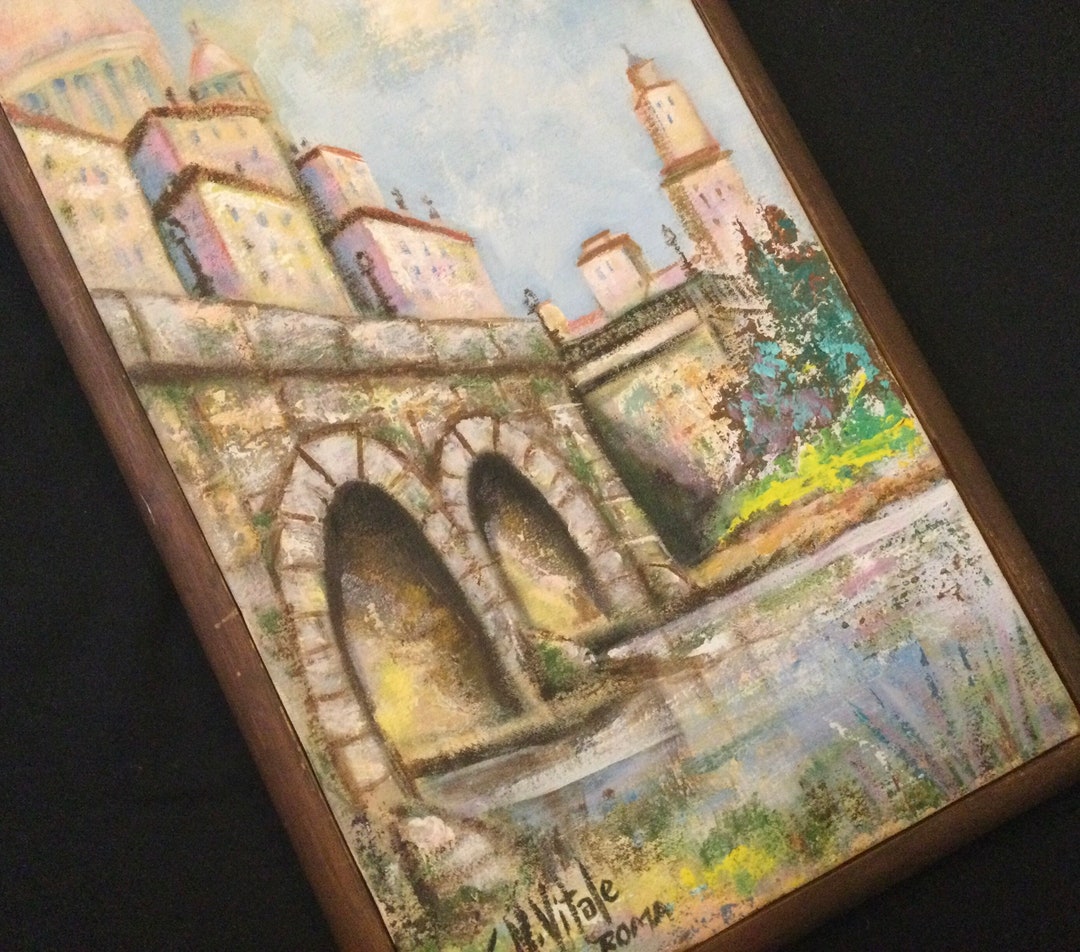 Vintage Rome Italy Painting/original Oil Cityscape/historic Italian ...
