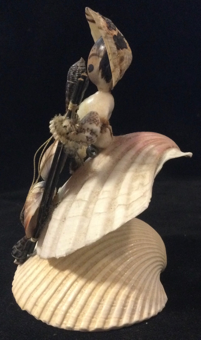 Seashell Doll Figurine-knick Knack Souvenir/shell Art/music-musical ...