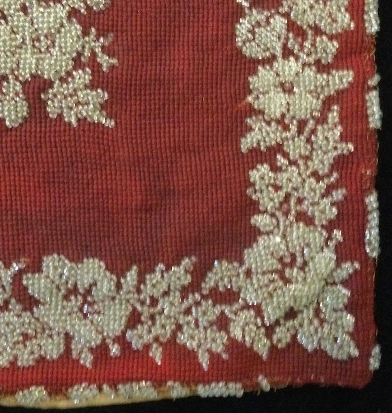 1800s Beaded Doily/mat/pillow-cover Needlework Victorian - Etsy