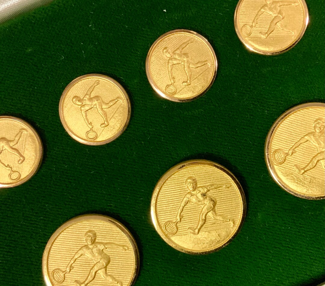 Mens Blazer Buttons/shank Buttons/tennis Sport Buttons/gold Plated ...