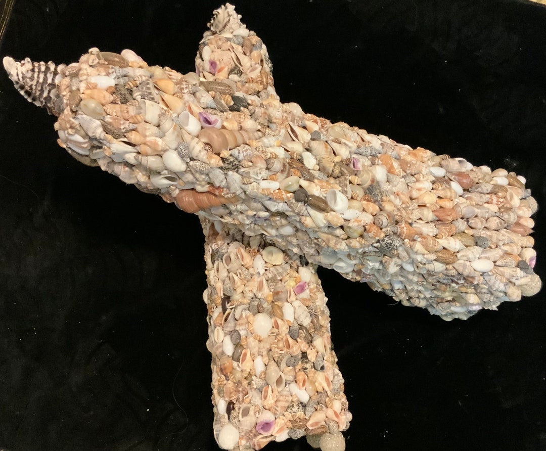 Shell Art Obelisk Tower Pair/seashell Encrusted/nautical Coastal Beach ...
