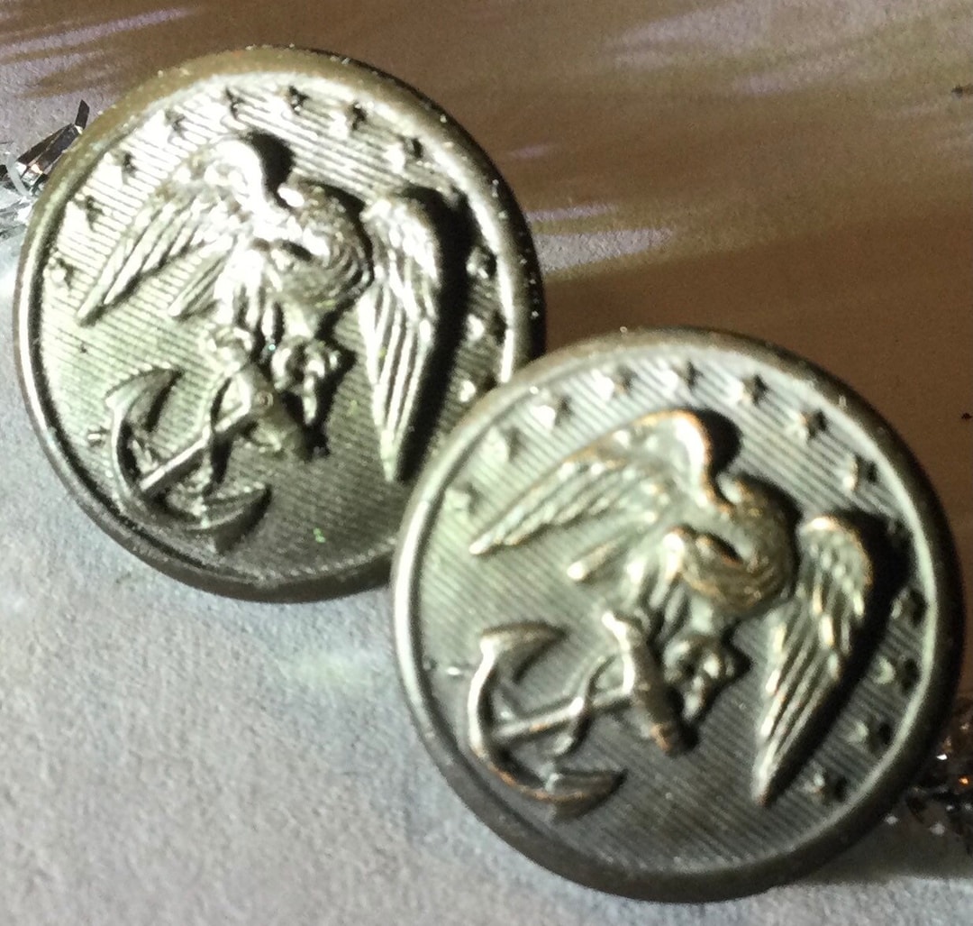 Waterbury Military Buttons/black/shank/usmc/waterbury Button Company ...