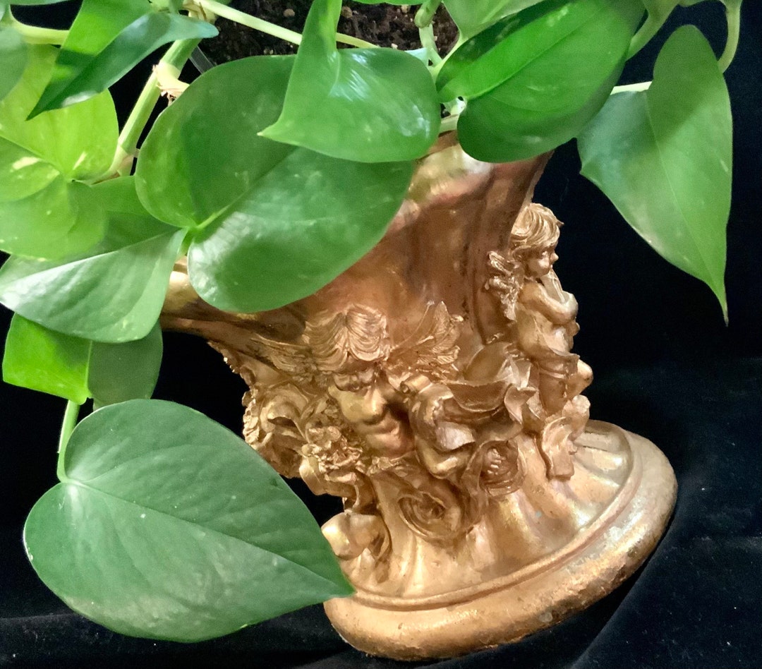 Vtg Angel Candle Stand/angel Plant Stand/angel - Etsy