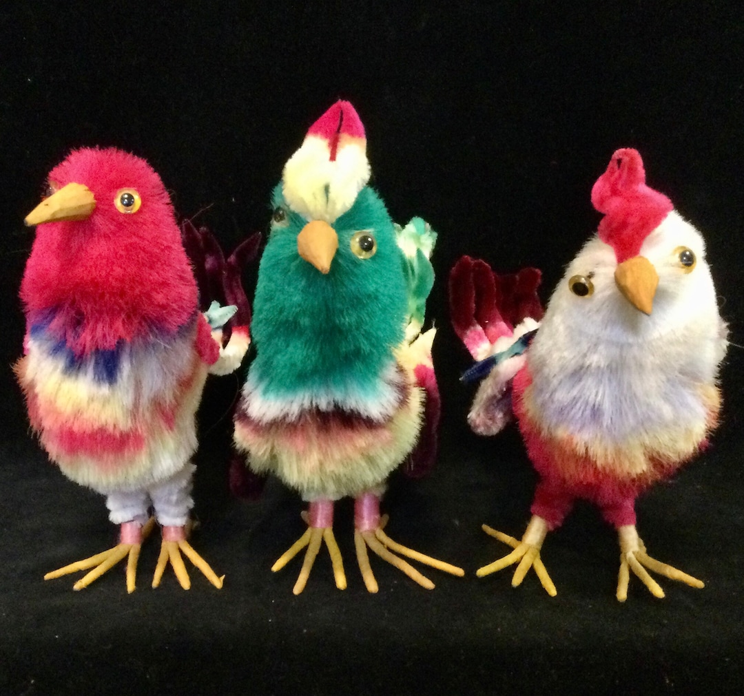 Bird Figurine Ornament/chenille Rooster/pipe Cleaner/craft Supply ...