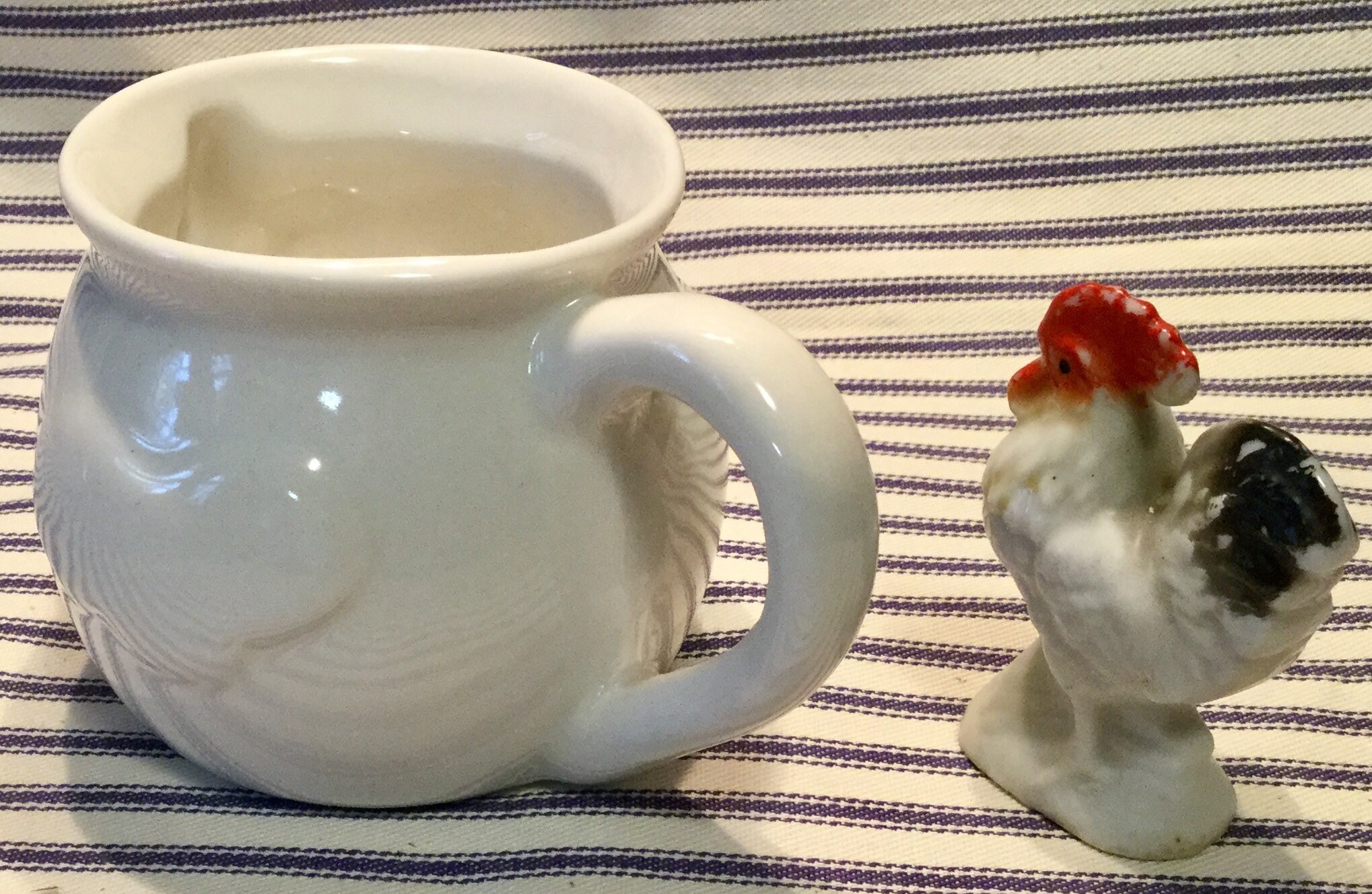 1950s Rooster Creamer Chicken Figurine Pair Miniature Ceramic | Etsy