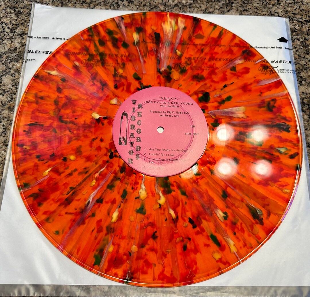 Neil Young Bob Dylan SF Snack. Rare Splatter Vinyl LP - Etsy