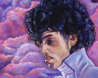 PRINCE Singer Musician Portrait Modern Abstract Painting on Giclee ...