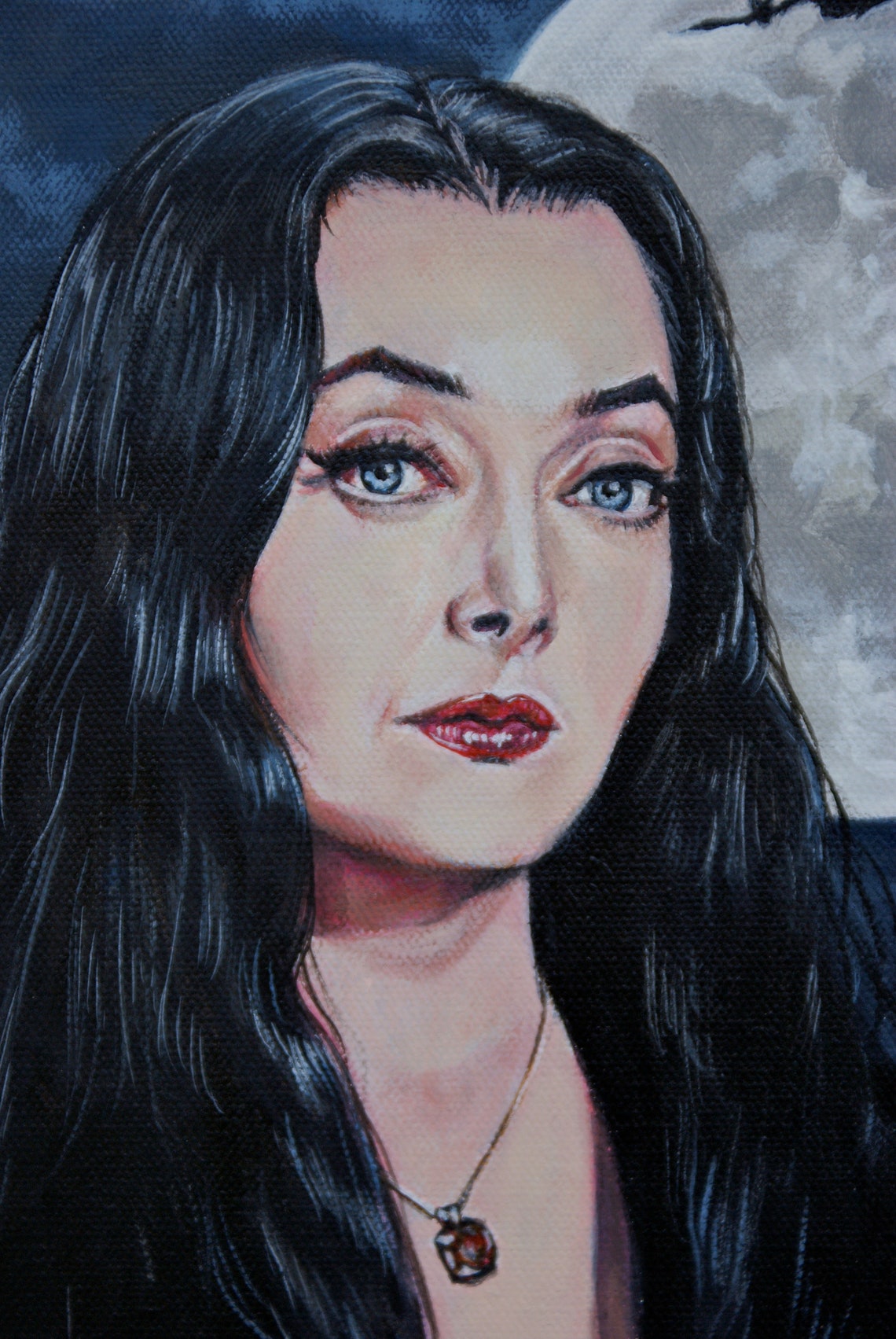 Morticia Addams Portrait Original Painting - Etsy
