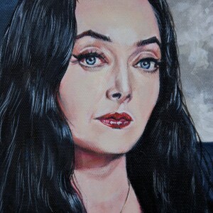 Morticia Addams Portrait Original Painting - Etsy