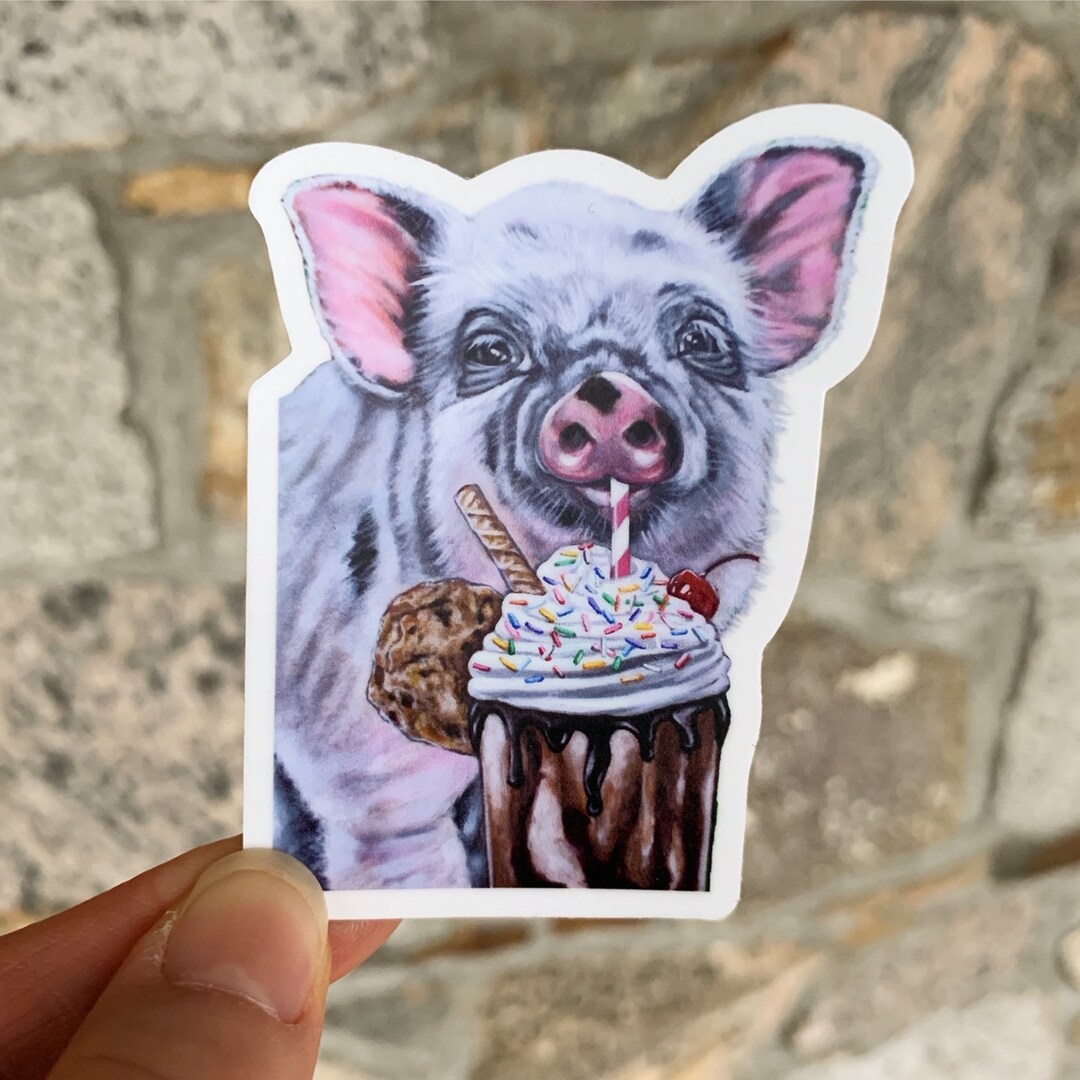 Piggy Vinyl Die Cut Sticker - Etsy
