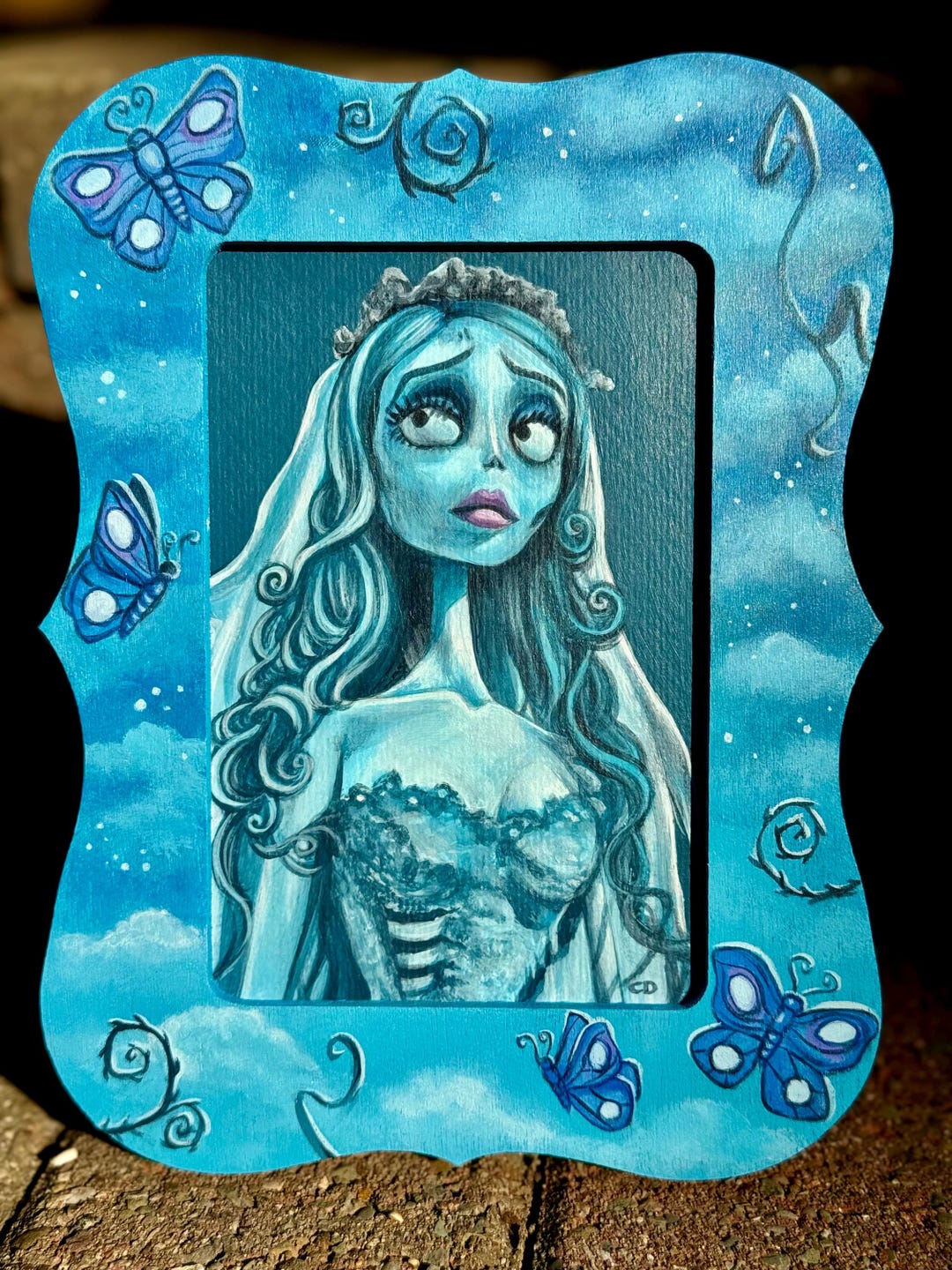 Corpse Bride Original Painting in Painted Wood Frame - Etsy