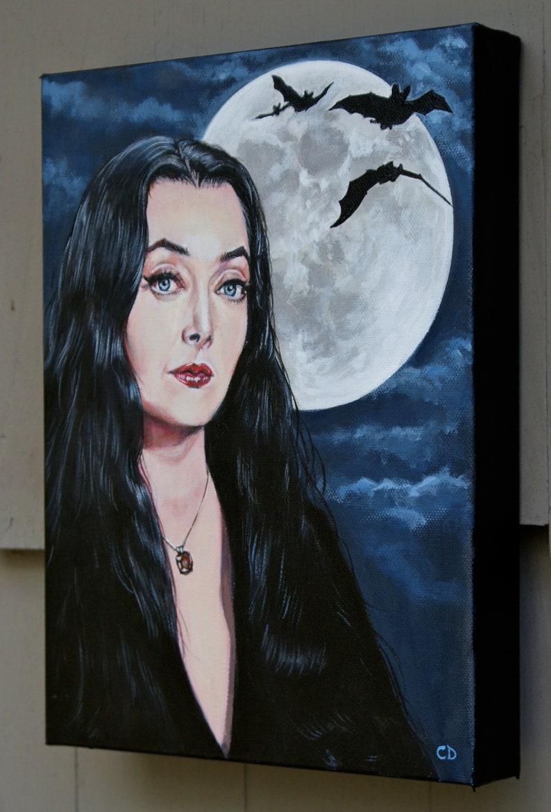 Morticia Addams Portrait Original Painting | Etsy