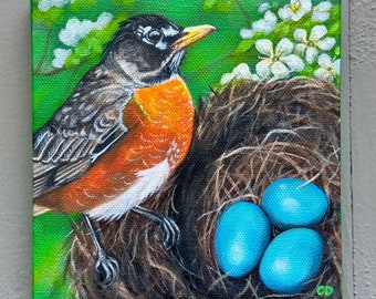 Robin's Eggs Nest Pine Tree - Note Card With Envelope - Tom Lybeck ...