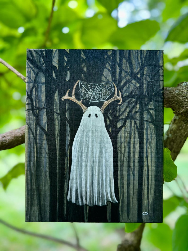 Woodland Ghost Original Painting - Etsy