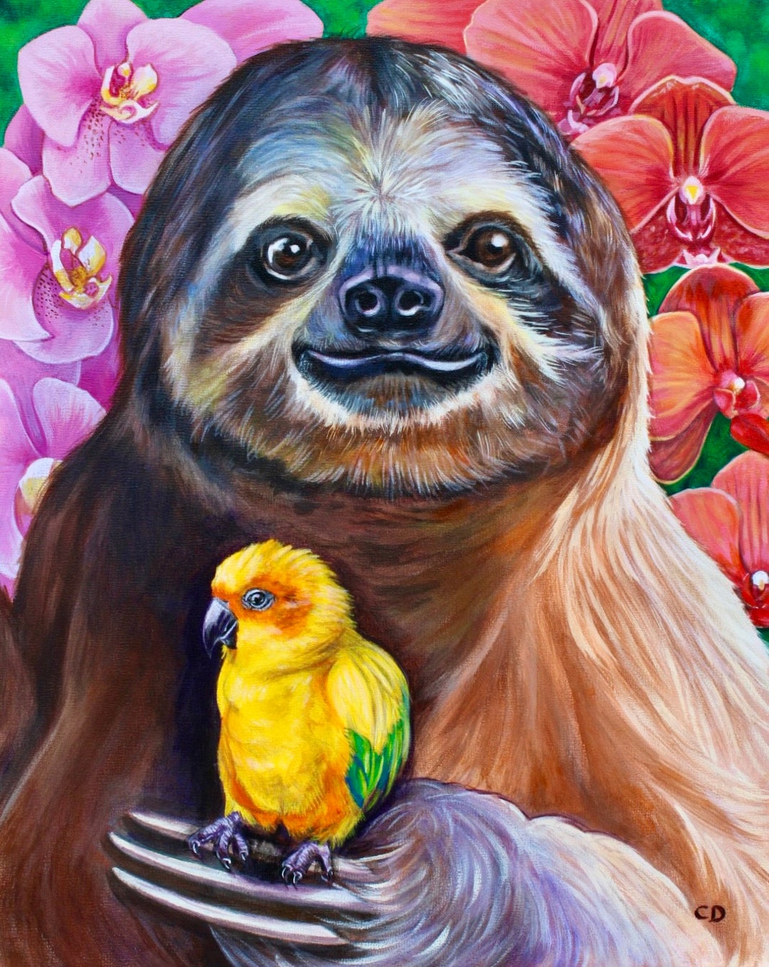 Sid the Sloth Original Painting - Etsy