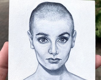 Sinéad O'connor ORIGINAL Pencil Drawing Portrait Fine Art - Etsy