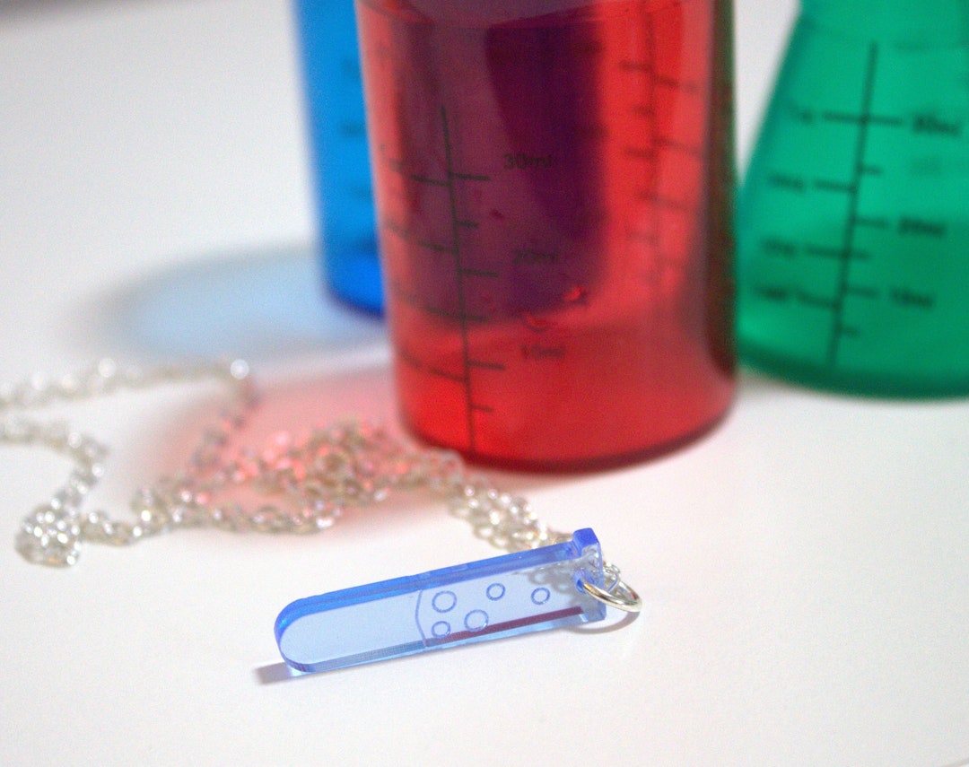 Test-tube Necklace Test Tube Science Jewellery Laser Cut - Etsy