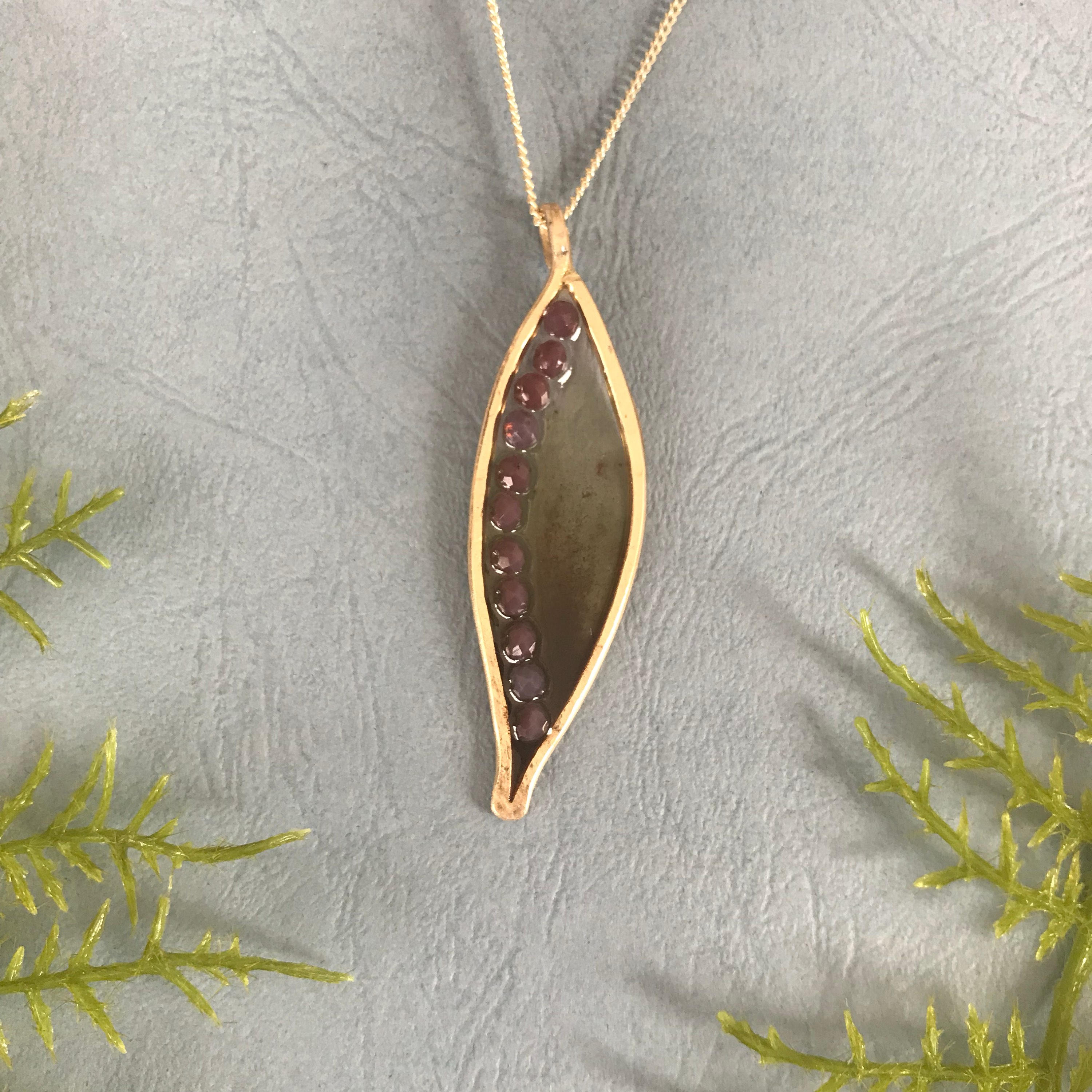 Handmade Jewelry Designs Pendant Necklace Leaf Shaped Resin - Etsy